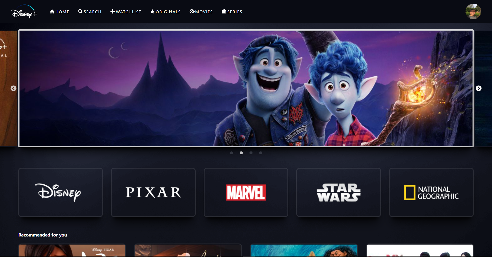 Disney Plus Clone project preview